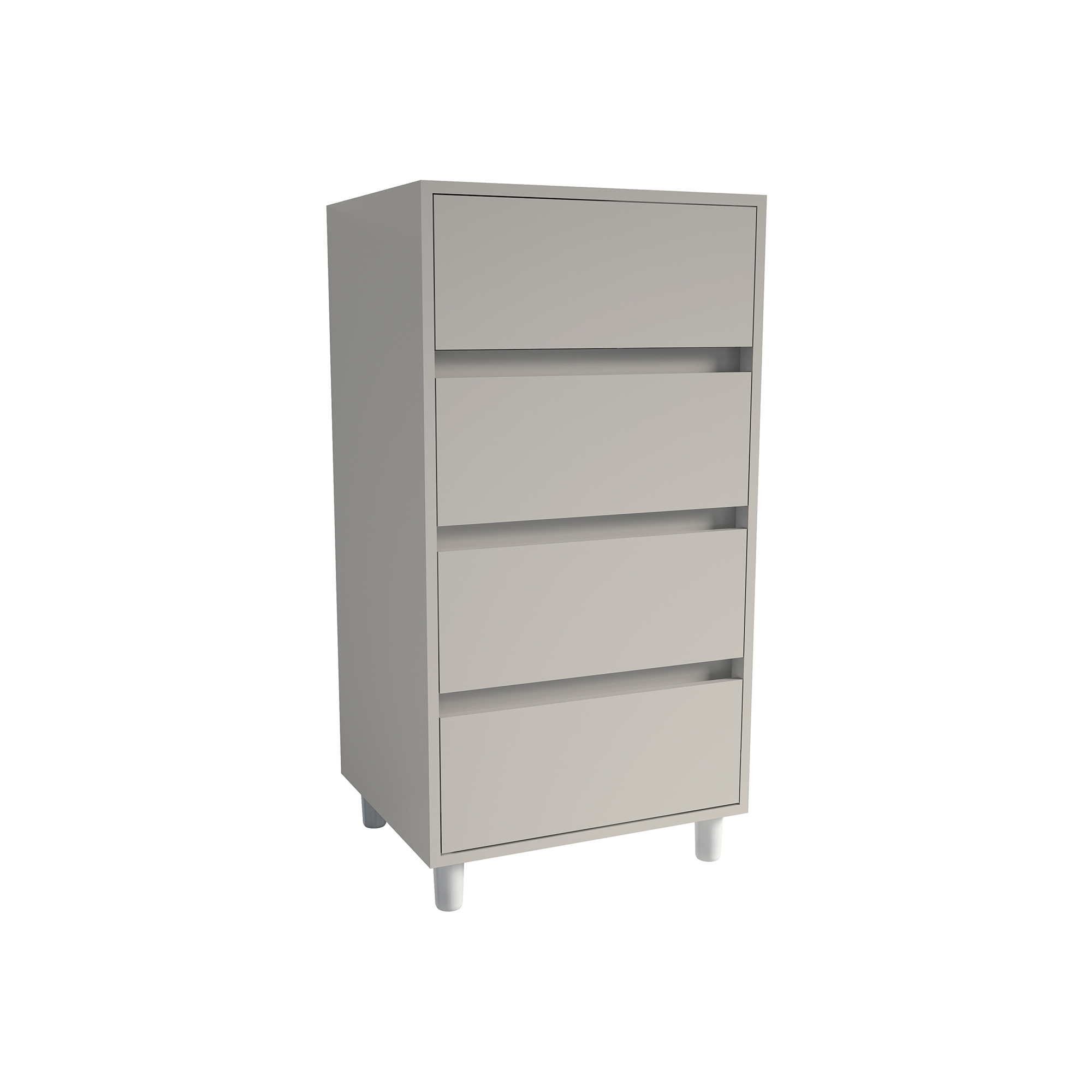 Tall Boy - 4 Drawer Unit pack Cashmere 600mm - Sliding Wardrobes